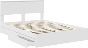 Postel s úložným prostorem Bílá 140 x 200 cm Kompozitní dřevo 3408459