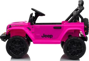 LEAN CARS Akumulátorové vozidlo Jeep Rubicon DK-JWR558 24 V, růžové