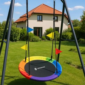 Zahradní houpačka 110 cm SPRINGOS SN028 ČAPÍ HNÍZDO multicolor