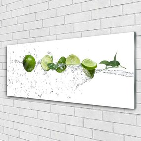 akrylový obraz Limetka Voda Kuchyně 125x50 cm