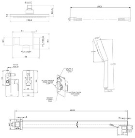 Sapho Sapho, PAX podomítkový sprchový set s pákovou baterií, 2 výstupy, chrom, XA42-01