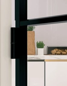 vidaXL Interiérové dveře 83x201,5 cm tvrzené sklo a hliník úzké [153663] Barva: Zlatá a průhledná