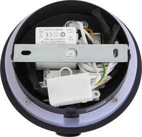 Moderní černá nástěnná lampa vč. LED s USB-C - Croft
