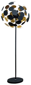 Stojací lampa Imero, 170 cm, černá, zlatá