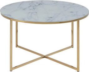 ACTONA Kulatý konferenční stolek ALISMA bílý ⌀80 cm