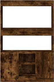 Skříň highboard kouřový dub 92 x 33 x 140 cm kompozitní dřevo 3309613
