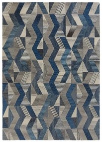 Flair Rugs, Kusový koberec Moda Asher Blue, 160x230, modrá, chodba / předsíň
