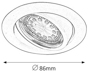 Rabalux 1051 - SADA 3xLED Podhledové svítidlo LITE 3xGU10-LED/3W/230V