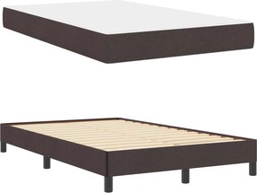 Postel s boxspringem Tmavě hnědá 120 x 200 cm textil 3398482