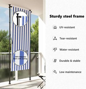 vidaXL Venkovní roleta 100 x 270 cm [368772] Barva: Modrá