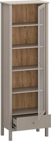 Vitrína 1w1s (A) taupe Kleo