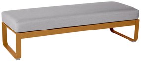 Šedá čalouněná lavice Fermob Bellevie 148 cm s hnědou podnoží