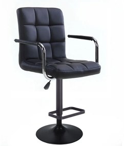 LuxuryForm DESIGN Barová židle VERONA na černém talíři - černá