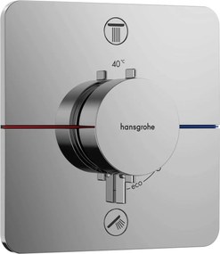 Hansgrohe ShowerSelect Comfort Q - Termostatická baterie pod omítku, pro 2 spotřebiče, chrom 15586000