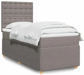 Box spring postel s matrací taupe 90x200 cm textil 3294257