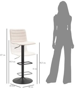 Designová barová otočná židle Camaxtli bílá
