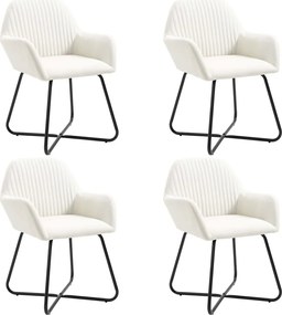 vidaXL Jídelní židle 4 ks textil [277100] Barva: krémová