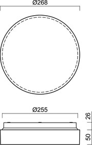 OS IRI71087 IRIDA 2 stropní/nástěnné plastové svítidlo bílá IP65 3000/4000 K 9W LED - OSMONT