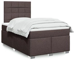 Box spring postel s matrací tmavě hnědá 120x190 cm textil 3292730