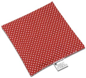 Babyrenka Nahřívací polštářek z třešňových pecek 15x15cm  Dots red