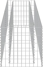 Gabionový vyvýšený záhon pozinkovaná ocel 180 x 50 x 50 cm 143559