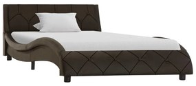 vidaXL Rám postele šedý umělá kůže 90 x 200 cm