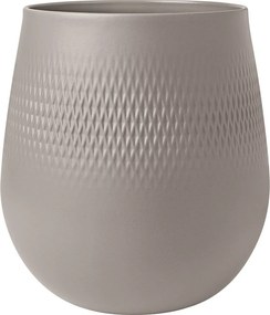 Villeroy&Boch Villeroy & Boch Manufacture Collier Taupe váza Carré, velká 20 cm, 5,5 l