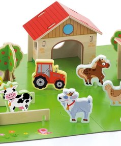 Dětské dřevěné 3D puzzle Viga Farma