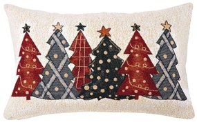 SCANquilt povlak MOTIV stromky s hvězdou béžovočervená 30 x 50 cm