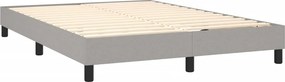 Box spring postel s matrací světle šedá 140 x 190 cm textil 3140369