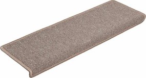 Schodové rohože 15 ks 65 x 21 x 4 cm světle hnědé s obdélníkovým okrajem 134569