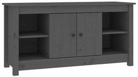 814576 vidaXL TV skříňka šedá 103 x 36,5 x 52 cm masivní borové dřevo