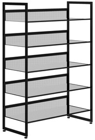 HOMCOM Stojan na boty, pětiúrovňový stojan na boty, stojan na boty pro max. 15 párů bot, organizér na boty s madlem, ocel, 72 cm x 30 cm x 102 cm| Ao…