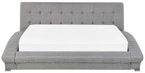 Elegantní šedá čalouněná postel 160x200 cm LILLE Beliani