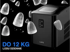 Lafe Ice Cube Maker černá / Výrobník ledu / 120 W / 1 l / 12 kg ledu z