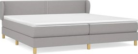 Box spring postel s matrací světle šedá 200 x 200 cm textil 3126749