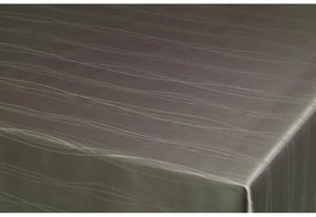 Žakárový ubrus HNĚDÉ VLNKY - šíře 140 cm, návin 20 m