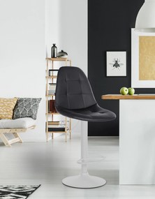 Barová židle Elmore umělá kůže W – černá
