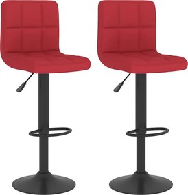 Barové židle 2 ks vínové textil 334290