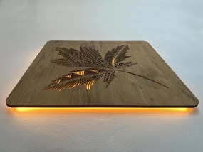 Li-Go "List javoru" světelný obraz 230V 62x62cm provedení povrchu: dub světlý