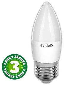 Prémiová LED žárovka svíčka E27 6W 580lm studená, ekv. 46W, 3 roky