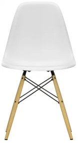 Eames Plastic Chair DSW javor bílá černé na tvrdou podlahu Vitra