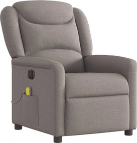 Elektrické masážní polohovací křeslo taupe textil 3303191