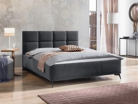 Manželská postel s úložným prostorem 180x200 TERCEIRA - šedá