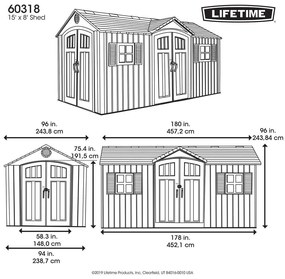 Domek LIFETIME PECOS 15x8