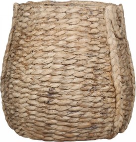 Hnědý obal na květináč s proutěným vzorem Corte I - Ø 39*38cm