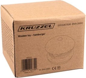 Montessori dřevěný hamburger Kruzzel 22673