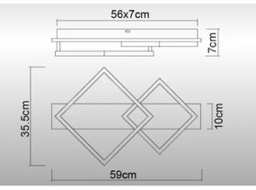 Globo 67847-24 - LED Stropní svítidlo LESINA LED/24W/230V 3000K