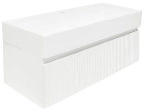 Koupelnová skříňka s umyvadlem SAT Evolution 98x30x44,8 cm bílá mat SATEVO100WMU2