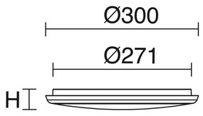 indeluz 806A-L33RCA-01 stropní přisazené LED svítidlo Valgus kruh, bílé, 18W, 4000K, ø30cm